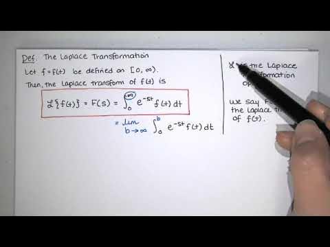 49. Laplace Transformation Defined, Laplace transform of piecewise ...