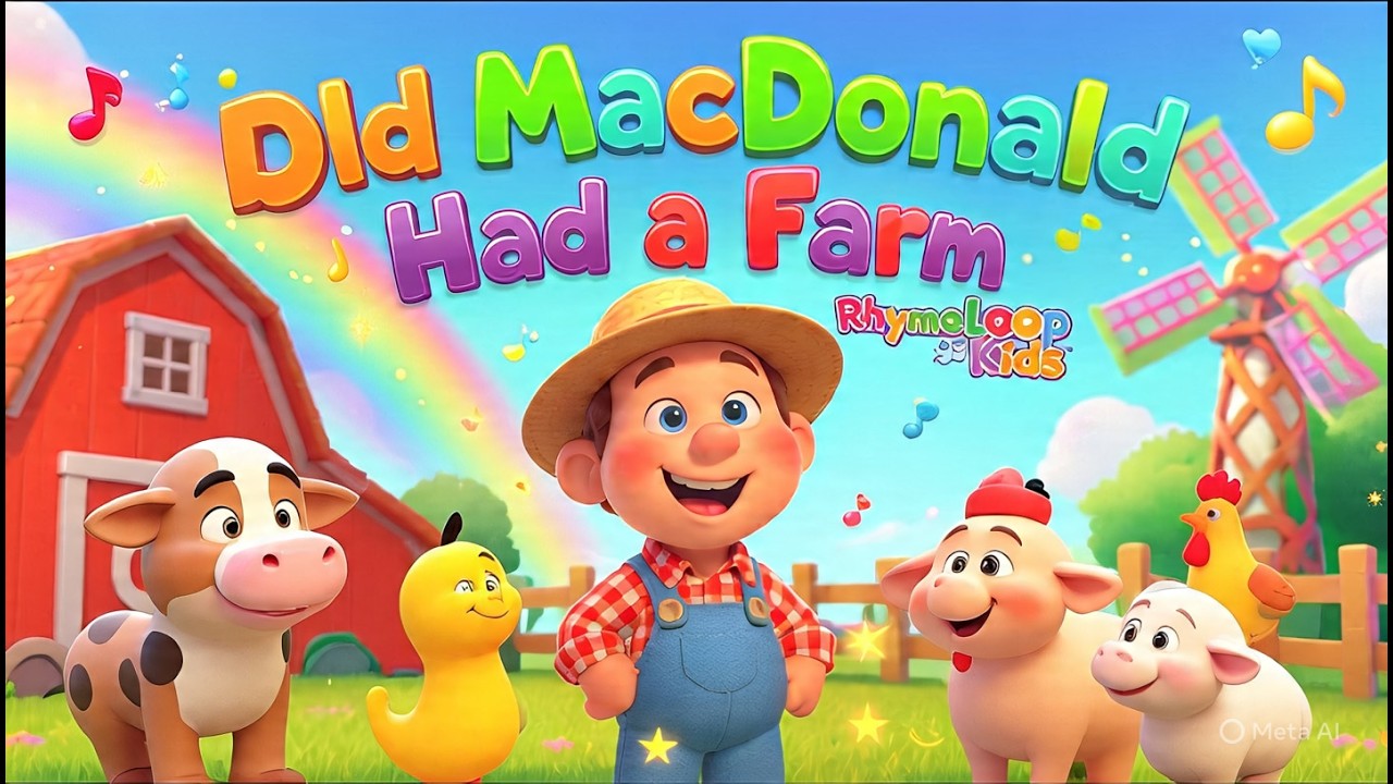 🎵 Old MacDonald Had a Farm🐮 | The Happy Farm Adventure Song for Kids ...