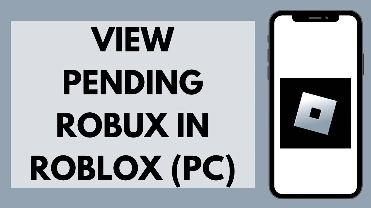 How To See Pending Robux on PC (2023) - YouTube