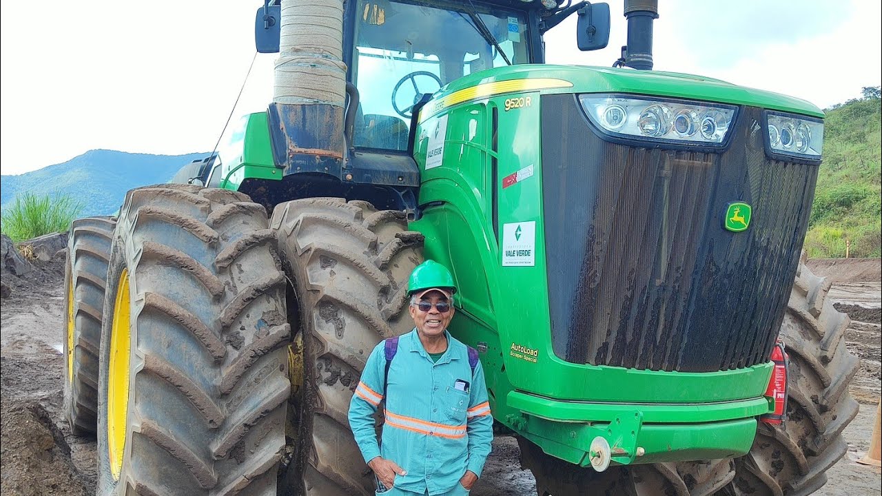 AULA PRÁTICA PARA INICIANTE como operar um trator da JOHN DEERE 9520 R ...