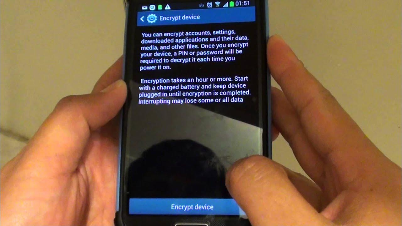 Samsung Galaxy S4: How to Encrypt/Decrypt Your Phone Internal Memory ...
