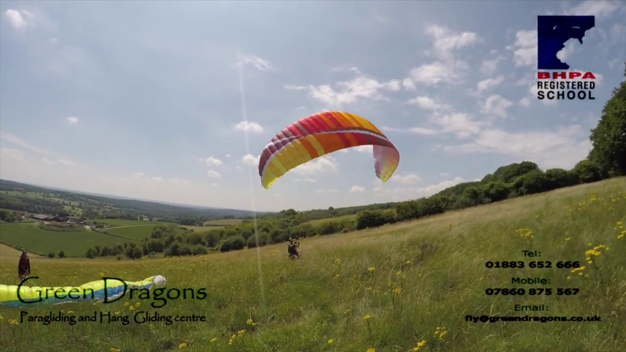Paragliding in London with Green Dragons at Pilgrims Farm July 2017 ...