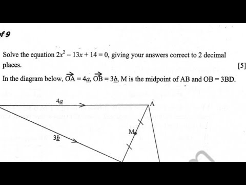 Quadratic equation ( G12 Paper 2 common Exam Question) correct your ...