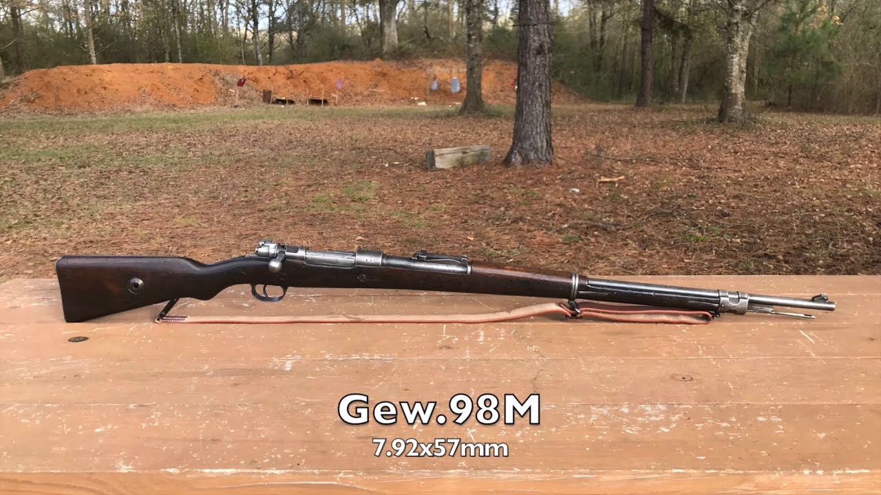 Shooting a Gew.98M Mauser rifle - YouTube