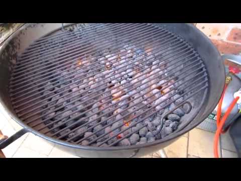 Weber charcoal Kettle BBQ Gas modification - YouTube