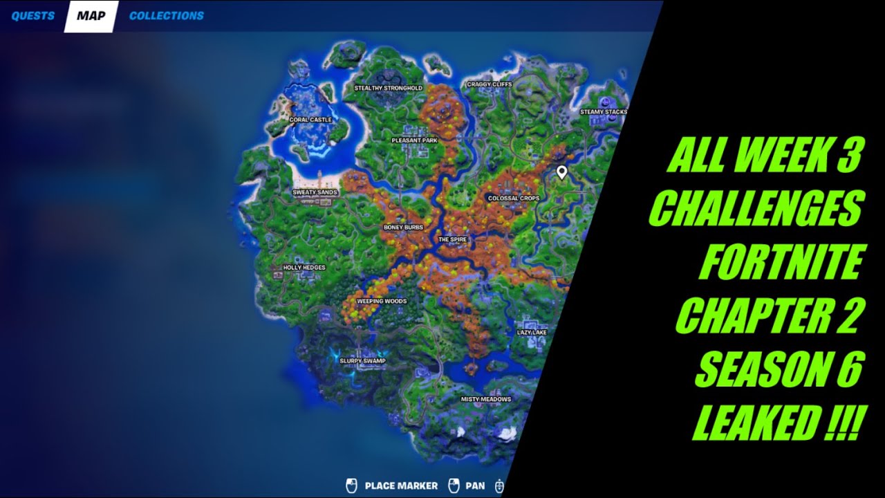 WEEK 3 CHALLENGES FORTNITE CHAPTER 2 SEASON 6 / LEGENDARY AND EPIC ...