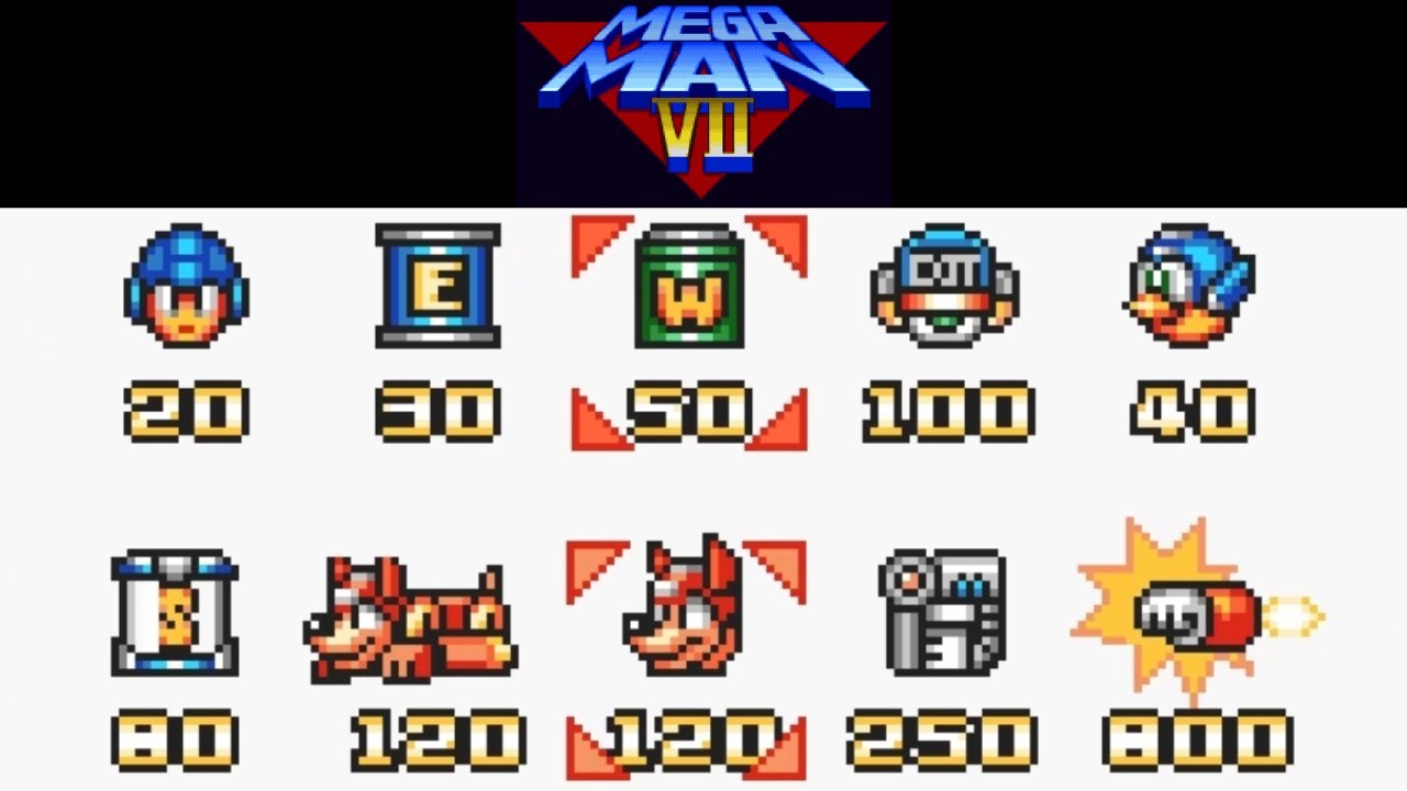 All Shop Items Demonstration - Mega Man 7 - YouTube