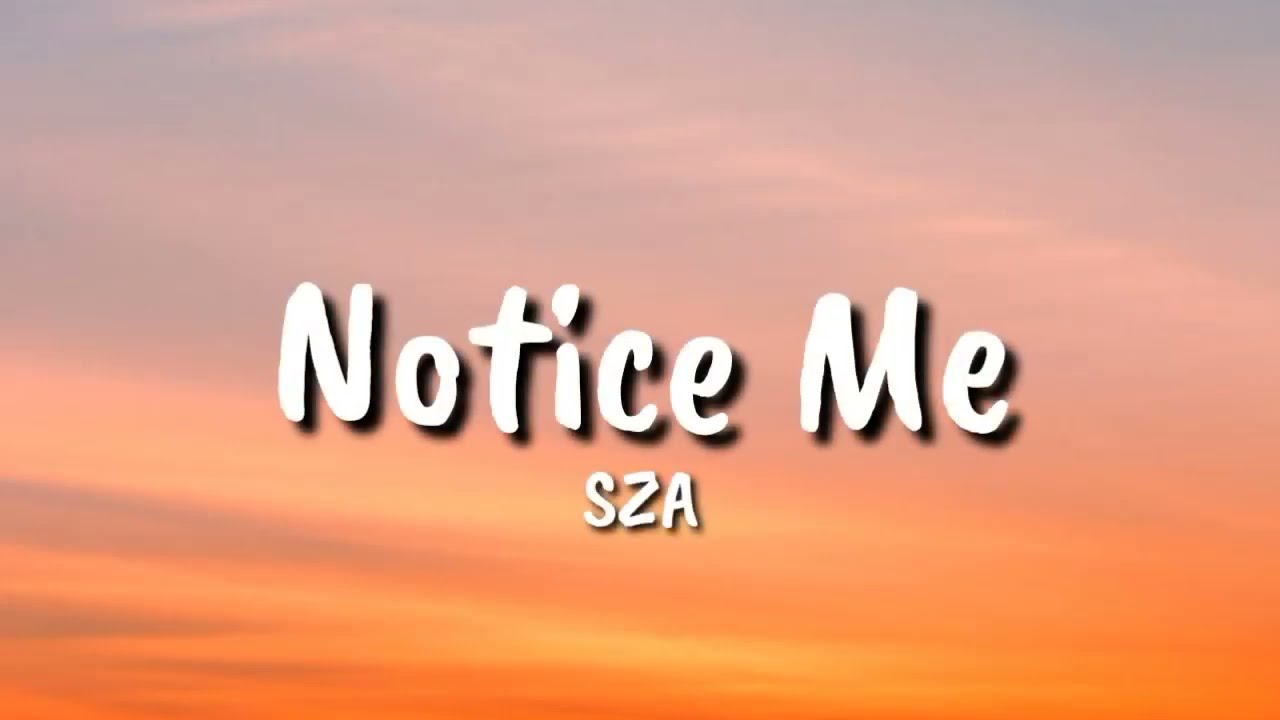 SZA - Notice Me (Lyrics) - YouTube