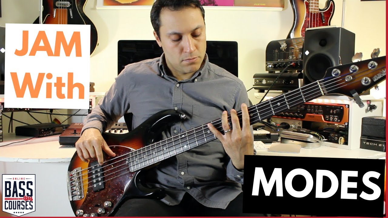 Improvising Bass Guitar Using The Modes - 7 FREE Backing Tracks - YouTube