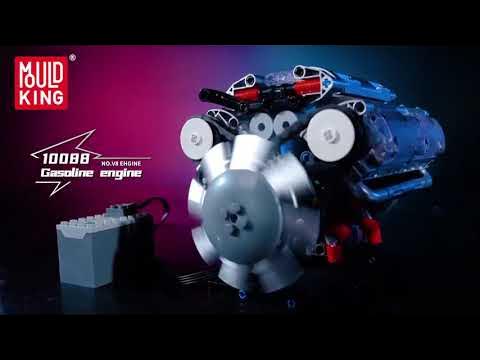 "Build a Working V8 Engine! | Mould King 10088 – 535 PCS DIY Engine Kit ...