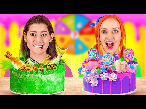 CAKE DECORATING CHALLENGE || Spin the Mystery Wheel! 100 Layers of FOOD ...