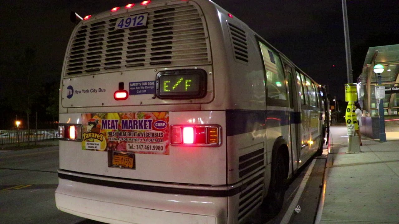 MTA New York City Bus 1998 Nova Bus RTS-06 4912 On The E/F Train Subway ...