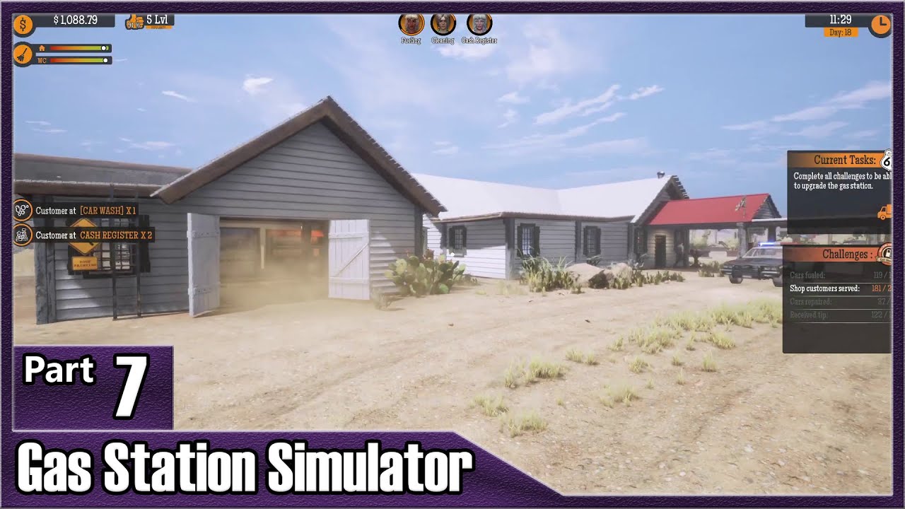 Gas Station Simulator, Part 7 / Level 5 Gas Station Upgrade, Paying Back Loan, Ending - YouTube