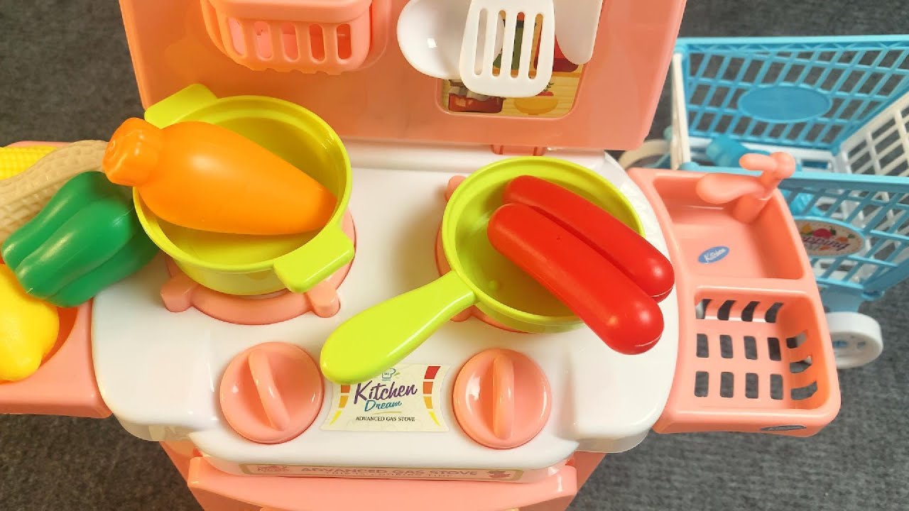 7 Minutes Satisfying with Unboxing Kitchen Set, Cooking Playset ...