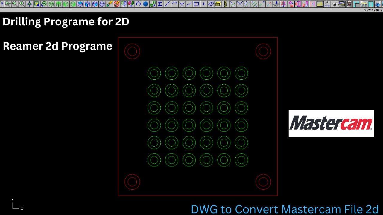 Create for the 2D Reamer Programming | Mastercam-9.1 - YouTube