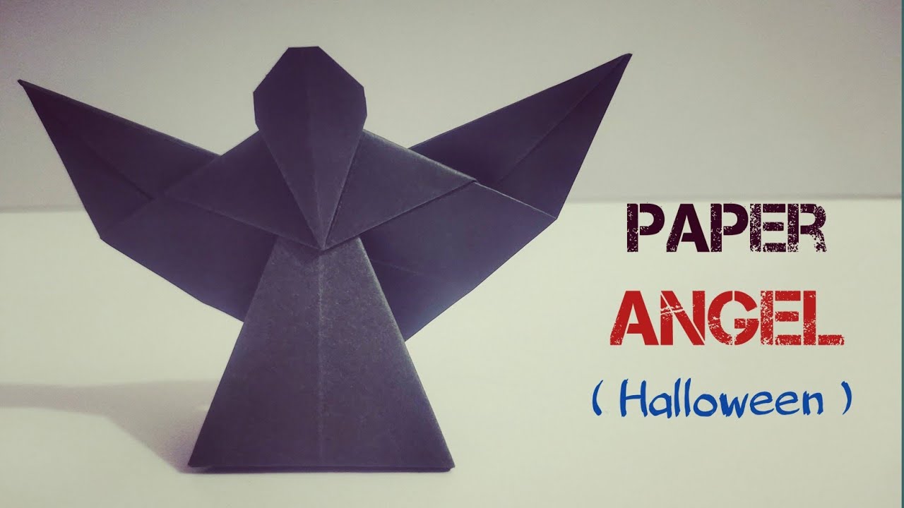 Origami Angel | Paper Angel Halloween - YouTube