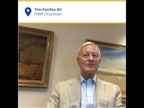 Tim Fairfax celebrates FRRR's 20th Anniversary - YouTube