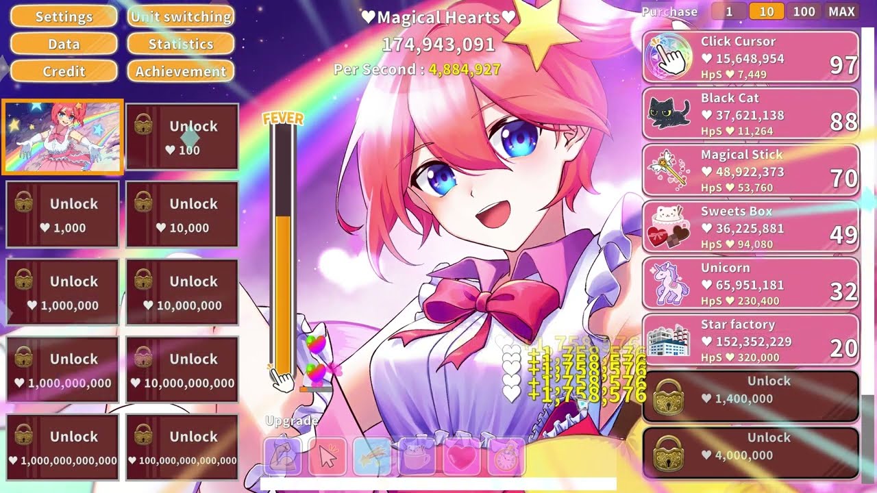 Magical Girl Clicker ゲームプレイ - YouTube