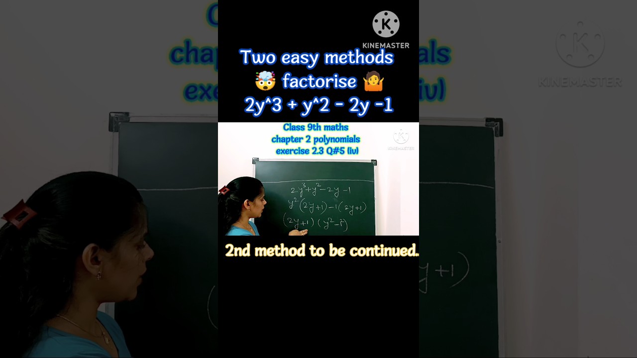 Two Easy Methods To Factorise 2y 3 Y 2 2y 1 Class 9th Ex 2 3 Q5 Two Easy Methods To Factorise 2y 3 Y 2 2y 1 Class 9th Ex 2 3 Q5