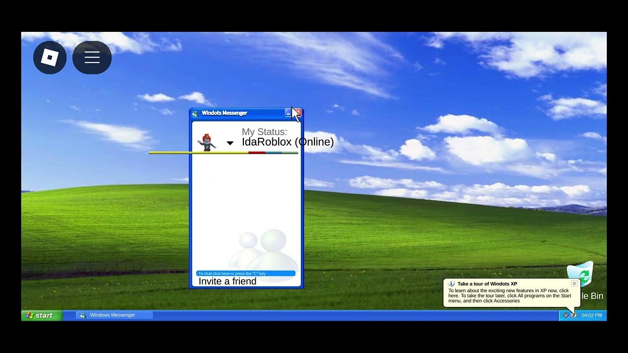 Ida Roblox uses a Windows XP laptop inside of Roblox - YouTube