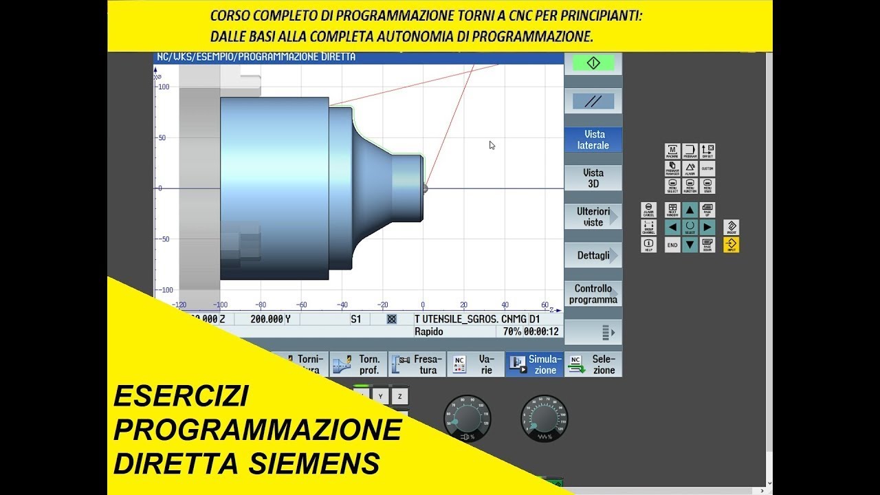 N°5B Corso completo programmazione torni CNC per principianti Es ...
