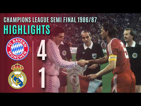 Bayern München vs. Real Madrid | Champions League 86/87 Semi Final Highlights