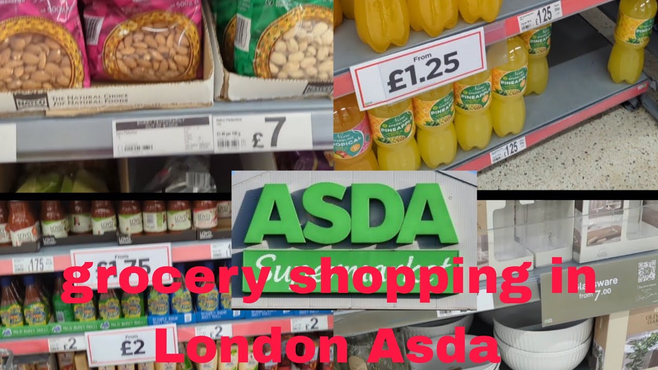 Grocery shopping in London Asda - YouTube