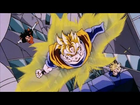 gohan of future and trunks vs Android 17 and 18 full fight amv - YouTube