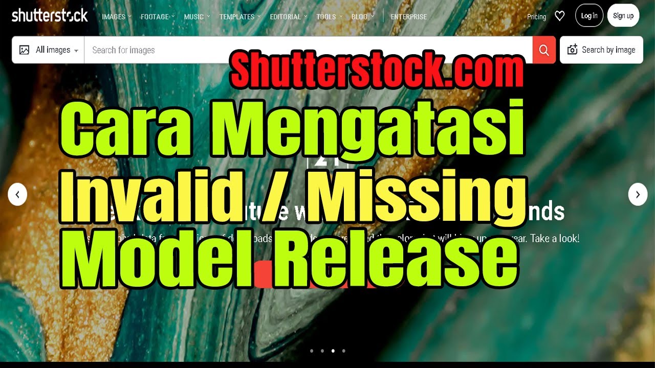 Cara mengatasi invalid atau missing model release shutterstock - YouTube