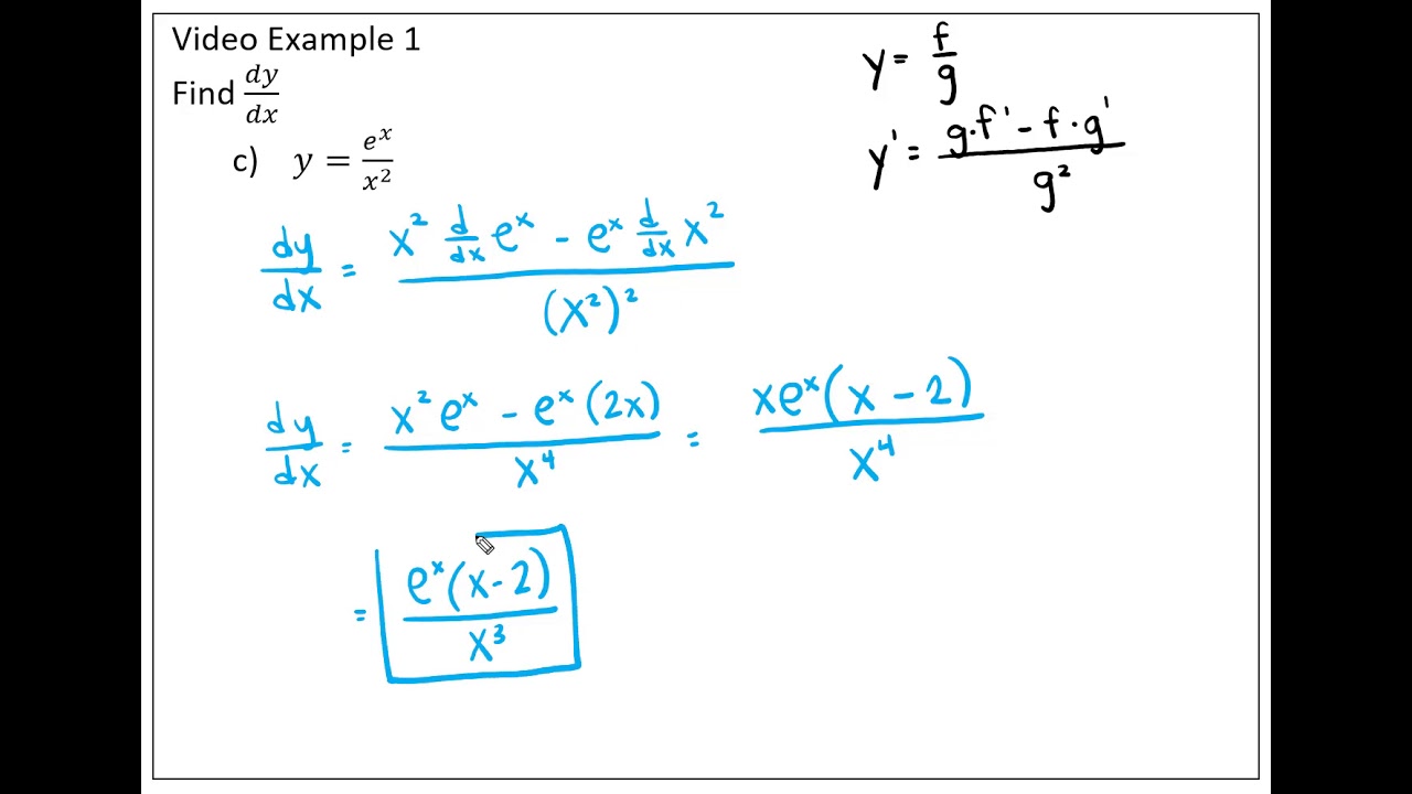 M120 Section 2.2 Derivatives of Exponential (Base-e) Functions - YouTube