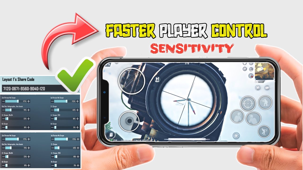 New Best🔥 Fastest Control Code + Sensitivity | 3 Finger Control | Pubg ...