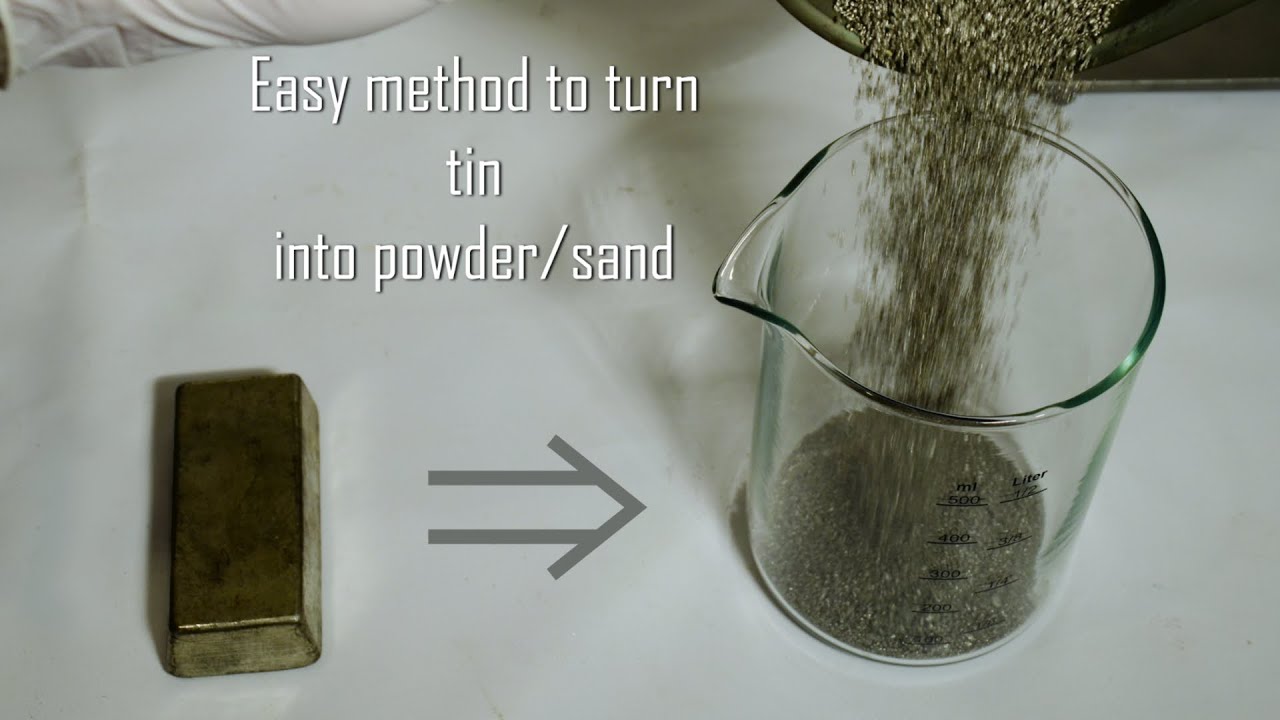 Quick Tip: Making Tin powder/sand from ingots - YouTube