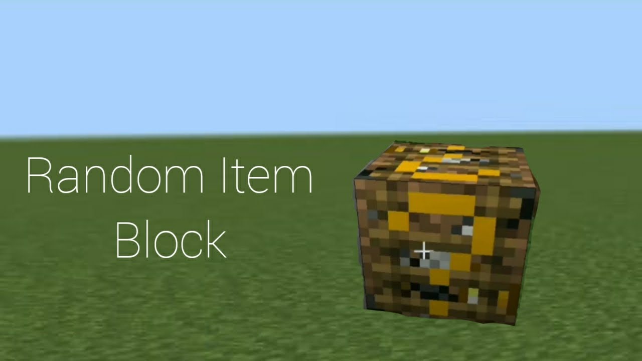 Addon random block mcpe - YouTube