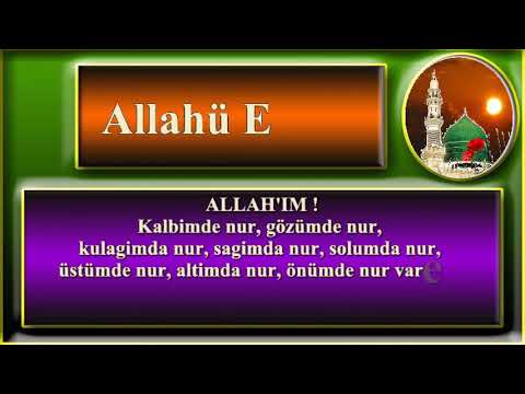 Allah'ım Kalbimde nur  gözümde nur,