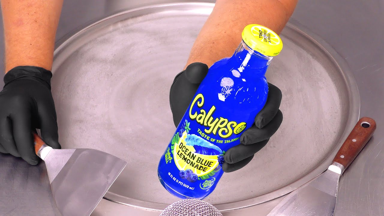 Calypso - Ocean Blue Lemonade | Ice Cream Rolls ASMR - YouTube