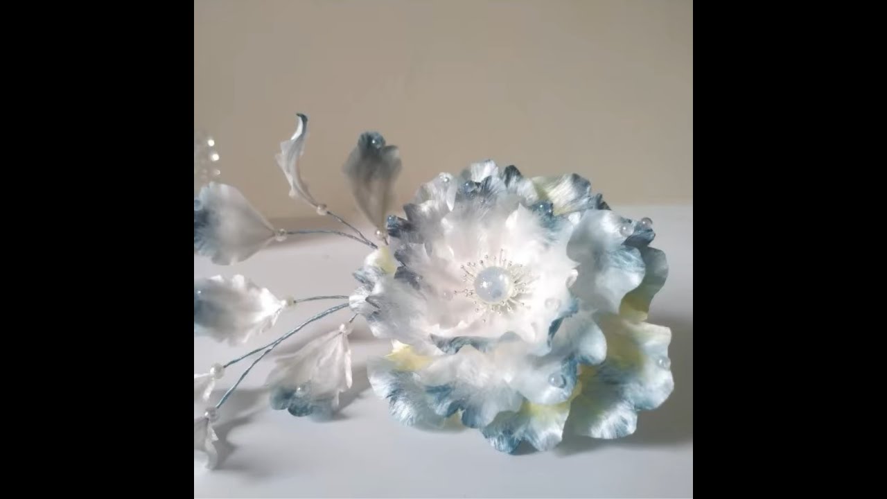 Ronghua Tutorial：How to Make this Blue Ocean Ronghua Flower - YouTube