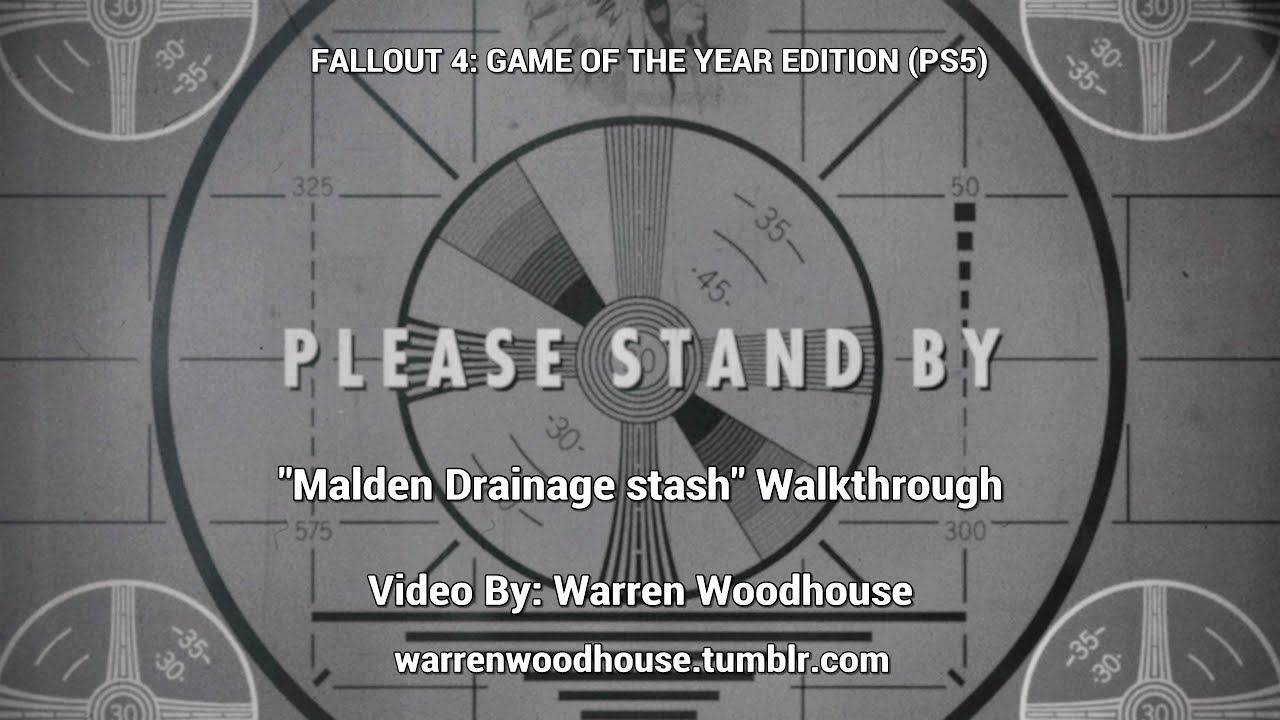 FALLOUT 4 (PS5) - "Malden Drainage stash" Walkthrough - YouTube