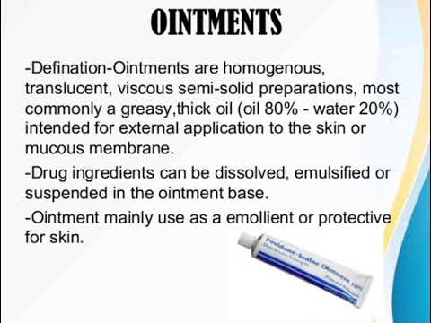 Classification of Ointment bases. - YouTube