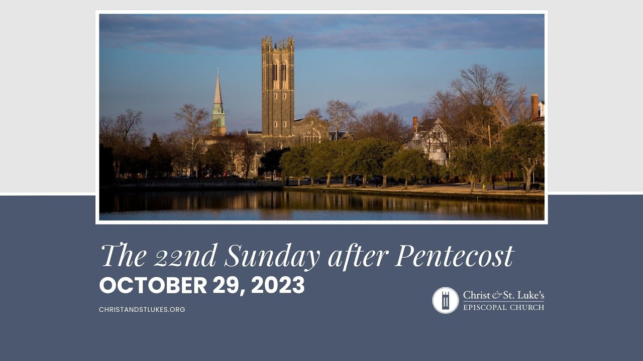 October 29, 2023 - The 22nd Sunday after Pentecost - YouTube