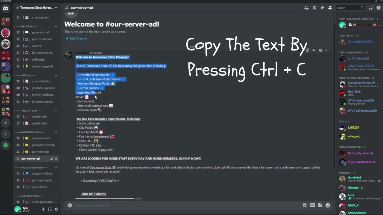 How To Post Our Server AD In The ERLC Server YouTube How To Post Our Server AD In The ERLC Server YouTube