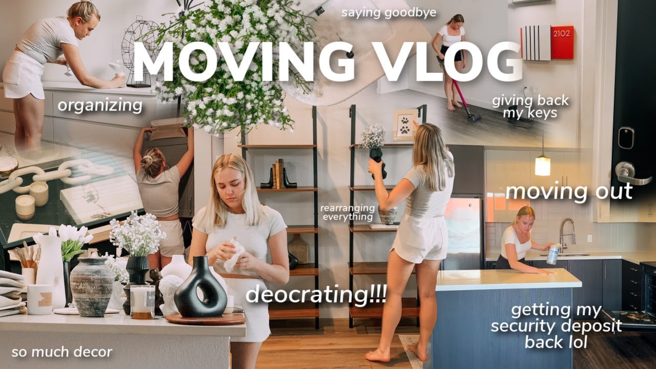 MOVING VLOG #5: decorating my apartment!!!, moving out of my old ...