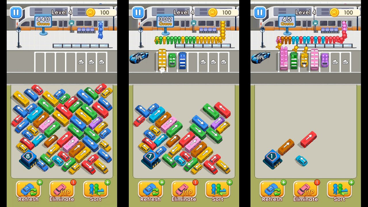 Car Jam Solver Level 04 - YouTube