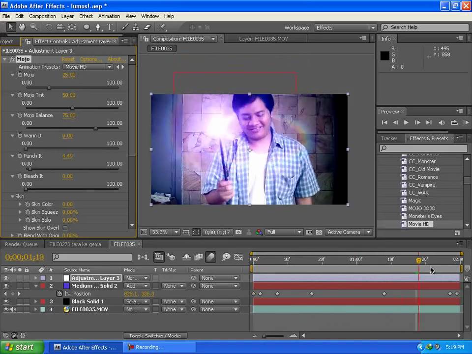 After Effects Tutorials - Harry Potter's Lumos Spell Effect Using ...