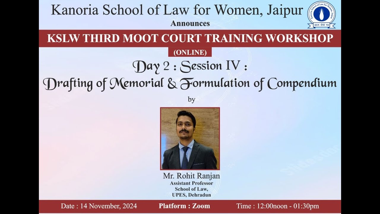 KSLW Third Moot Court Training Workshop - YouTube