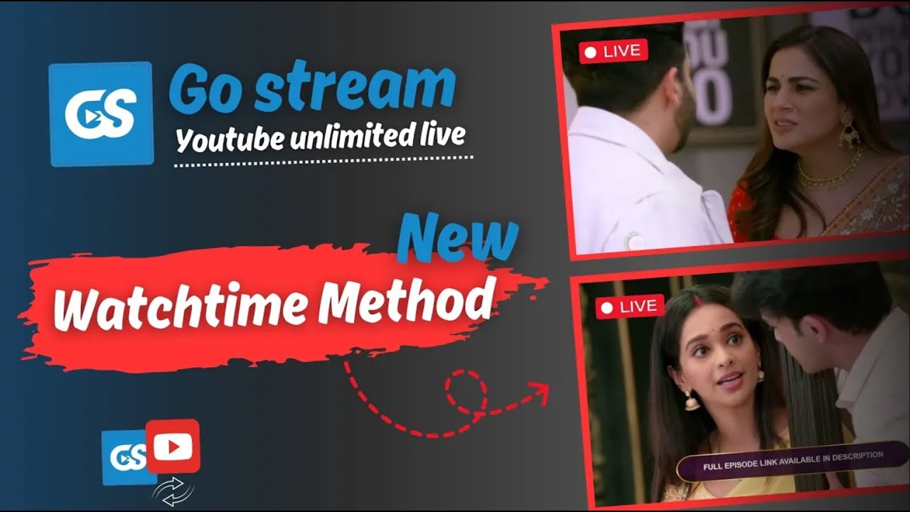 How To Live Stream on YouTube with Gostream App | watchtime new method ...