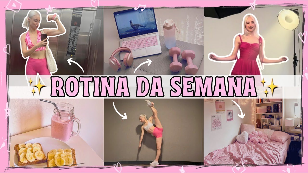 MINHA ROTINA DA SEMANA DE ARTISTA (Aulas, gravações, alimentação ...