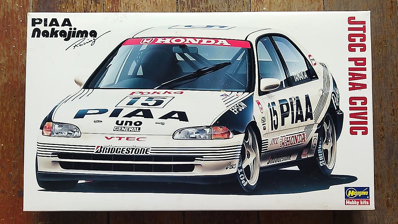 Hasegawa 1/24 PIAA Nakajima Honda Civic Ferio | Plastic Model Kit ...