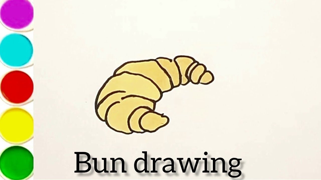 How To Draw Bun 🥐🥐 || Bun drawing for kids step by step - YouTube