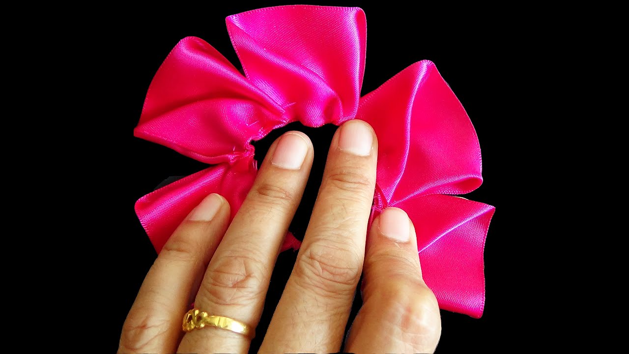 Hand Embroidery: Quick Ribbon Flower Idea - YouTube