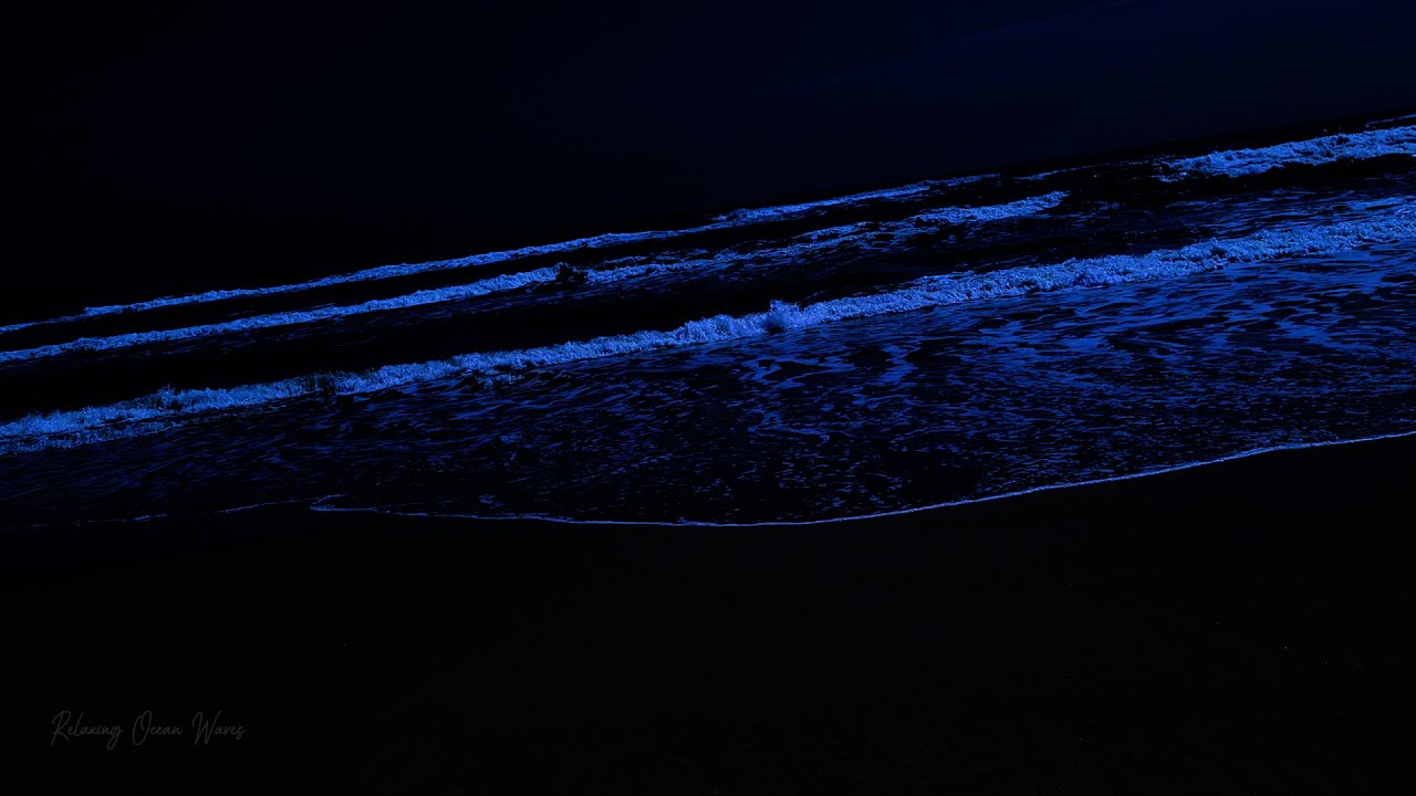 Sleeping With Ocean Waves on Beach at Night , 24 Hours Of Ocean Sounds ...